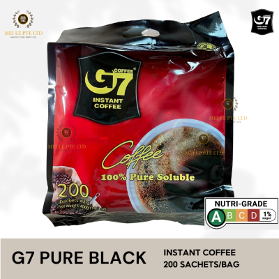 G7 instant coffee Pure black 200 sachets x 2g (400g/bag) Kopi 'O' Kosong)