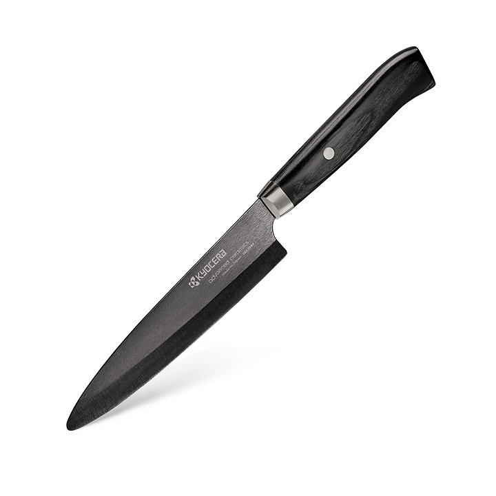 Kyocera KYOTOP Handcrafted Pakka Wood Chef's Knife (Black)